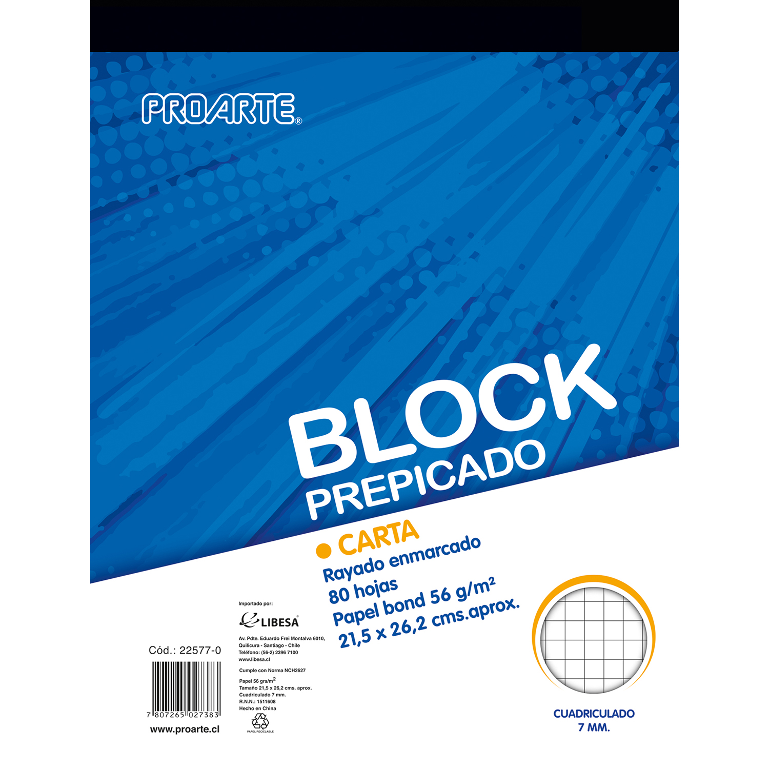 Block Prepicado Carta | Proarte